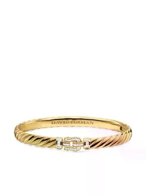 David Yurman 18k Yellow Buckle Diamond Bracelet