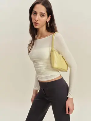 REFORMATION Julian Knit Top - Ivory