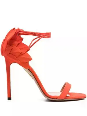AQUAZZURA Hibiscus Stiletto Sandals - Red
