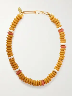 LIZZIE FORTUNATO Laguna Beaded Necklace - Yellow