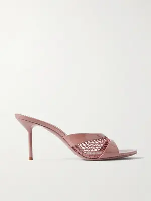 Paris Texas Lidia Patent-leather And Mesh Sandals