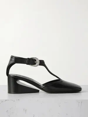 JIL SANDER Leather Mary Jane Pumps