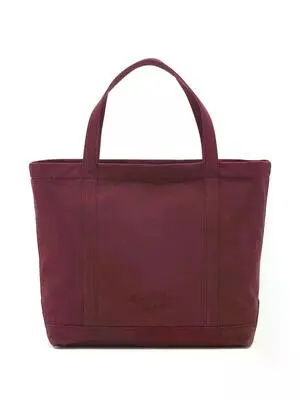 Maison Kitsuné Large Fox Head-embroidered Tote Bag - Red