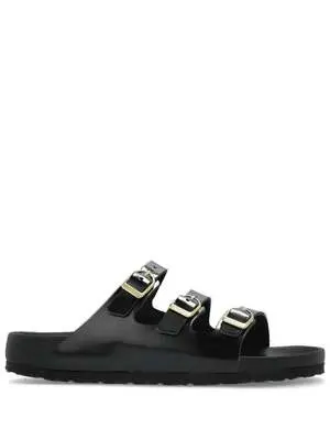 BIRKENSTOCK Florida Dbuckle Exquisite Shine Fit S Sandals - Black
