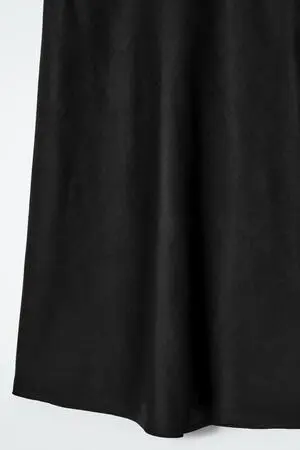 Cos Linen-blend Midi Column Skirt - Black