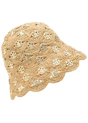 Rabanne Raffia Bucket Hat - Natural