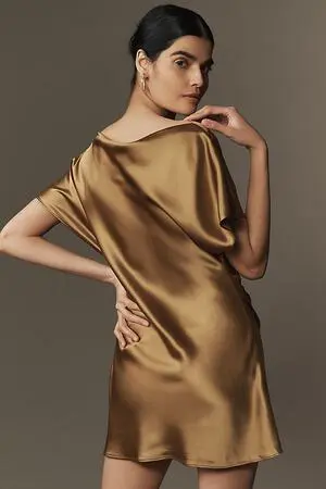Acler Ramshaw Draped Satin Mini Dress