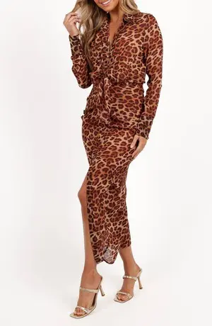 PETAL & PUP Calista Long Sleeve Shirtdress