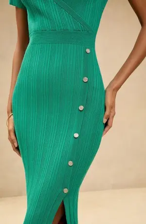 LIPSY Ribbed Body-con Midi Dress