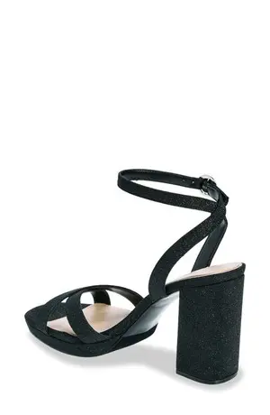 Nina Sheila Ankle Strap Platform Sandal - Black Fantasy Net