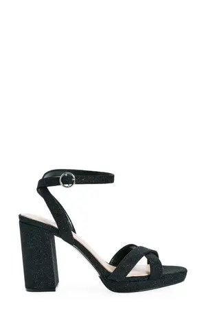 Nina Sheila Ankle Strap Platform Sandal - Black Fantasy Net