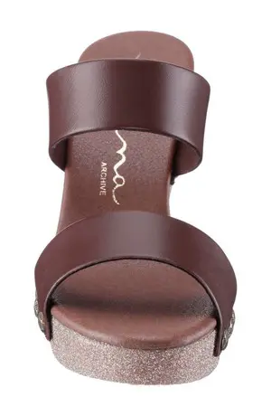 Nina Vegas Platform Slide Sandal - Coffee
