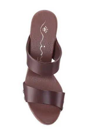 Nina Vegas Platform Slide Sandal - Coffee