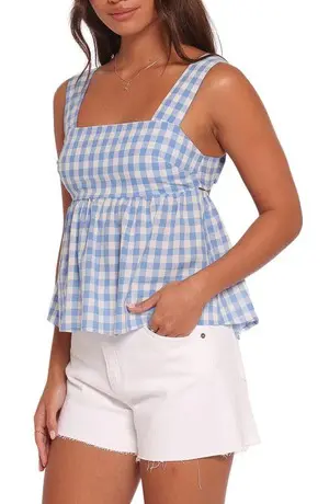 PETAL & PUP Chatham Gingham Babydoll Tank