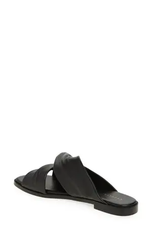 CECELIA NEW YORK Idea Leather Slide Sandal - Black