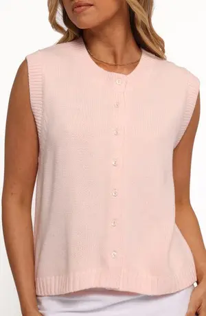 PETAL & PUP Knit Sweater Vest - Pink