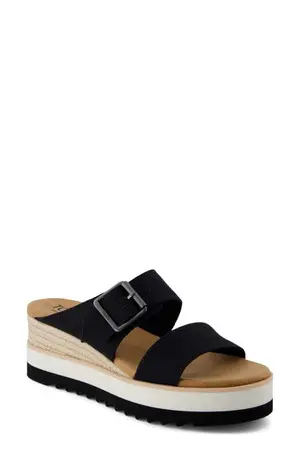 Toms Diana Platform Slide Sandal - Black