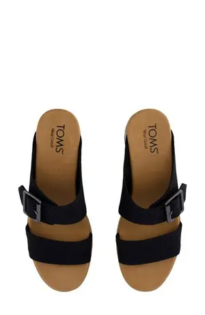 Toms Diana Platform Slide Sandal - Black