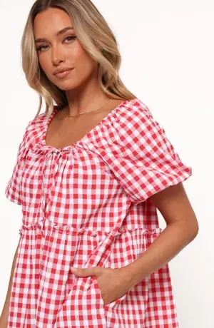 PETAL & PUP Dorthea Gingham Minidress