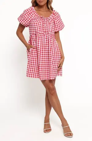 PETAL & PUP Dorthea Gingham Minidress