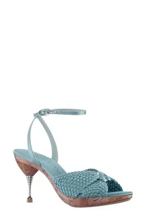 Nina Empire Ankle Strap Sandal - Aqua