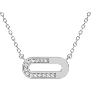 BLISS DIAMOND Paper Pendant Necklace - 14k White Gold