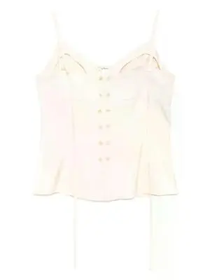 Goen.j Tie Detail Camisole - Neutrals
