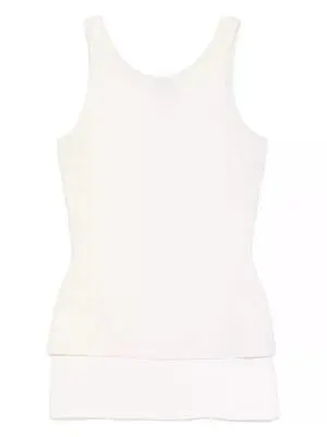 Goen.j Dual-layer Sleeveless Top - Neutrals