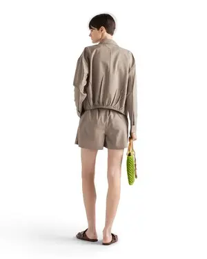 Prada Mouliné Wool Blouson Jacket - Neutral