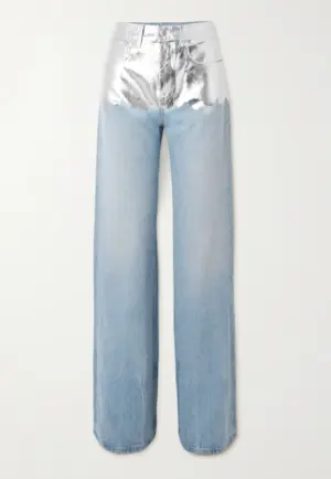 Rabanne Metallic Coated Jeans
