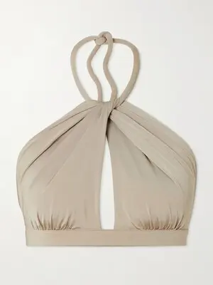 Max Mara Alinda Halterneck Bikini Top - Neutrals