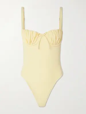 Faithfull The Brand Dinard Gathered Recycled Swimsuit