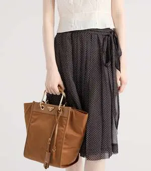 Prada Silk Chiffon Wrap Midi Skirt