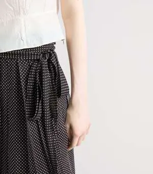 Prada Silk Chiffon Wrap Midi Skirt
