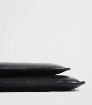 Comme Des Garçons Medium Leather Logo Wallet - Black