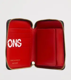 Comme Des Garçons Extra Large Logo Zipped Wallet