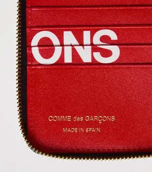 Comme Des Garçons Extra Large Logo Zipped Wallet