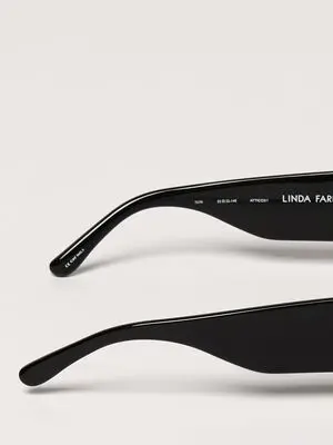 Attico Rectangle Frame Sunglasses - Black