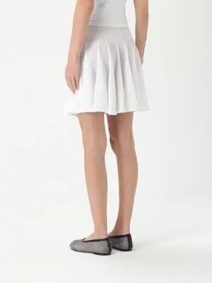 Alaïa Pleated Mini Skirt - White