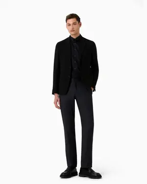 Giorgio Armani Luxury Cotton Twill Shirt - Black