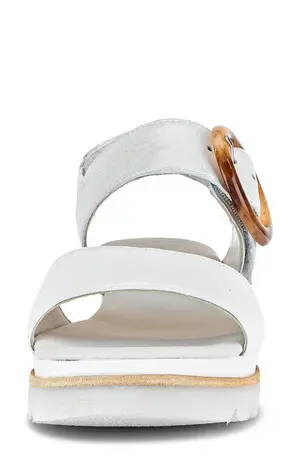 Gabor Strappy Wedge Sandal - White/ice