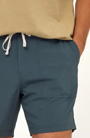 THREADS 4 THOUGHT Flat Front Stretch Drawstring Shorts