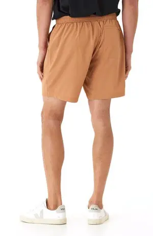 THREADS 4 THOUGHT Flat Front Stretch Drawstring Shorts - Sandbar