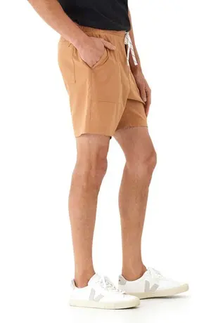 THREADS 4 THOUGHT Flat Front Stretch Drawstring Shorts - Sandbar