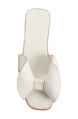 CECILIA NEW YORK Wendy Leather Slide Sandal - Alabaster