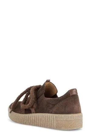 Gabor Dora Platform Sneaker With Bow Detailing - Cacao