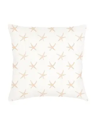 Anaya Starfish Linen Euro Pillow With Down Alternative Insert - Beige