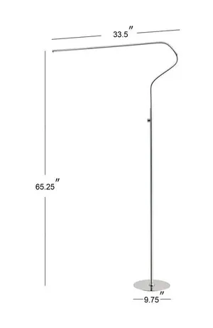 JONATHAN Y Julian 65.25" Integrated Led Metal Floor Lamp - Chrome