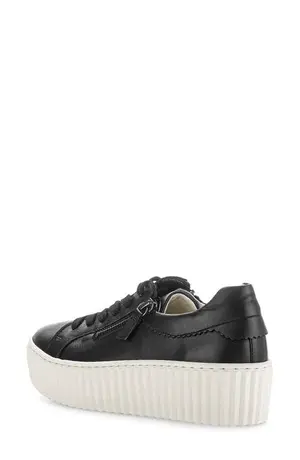 Gabor 53.200 Platform Leather Sneakers - Black