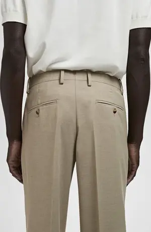 Mango Milan Slim Fit Suit Pants - Green